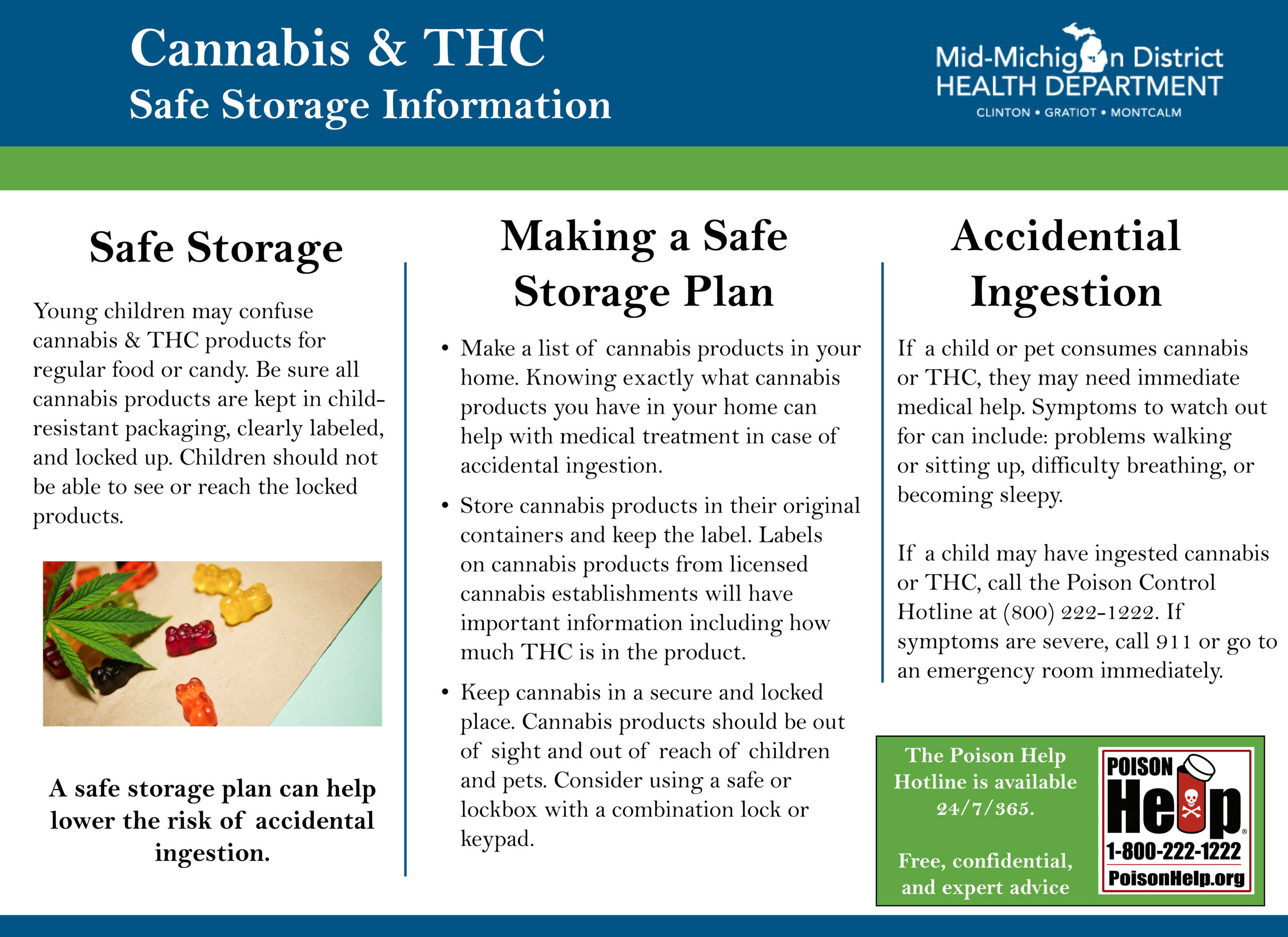 Cannabis THC Safe Storage Information Card MMDHD District Health Cannabis THC Safe Storage Information Card MMDHD District Health